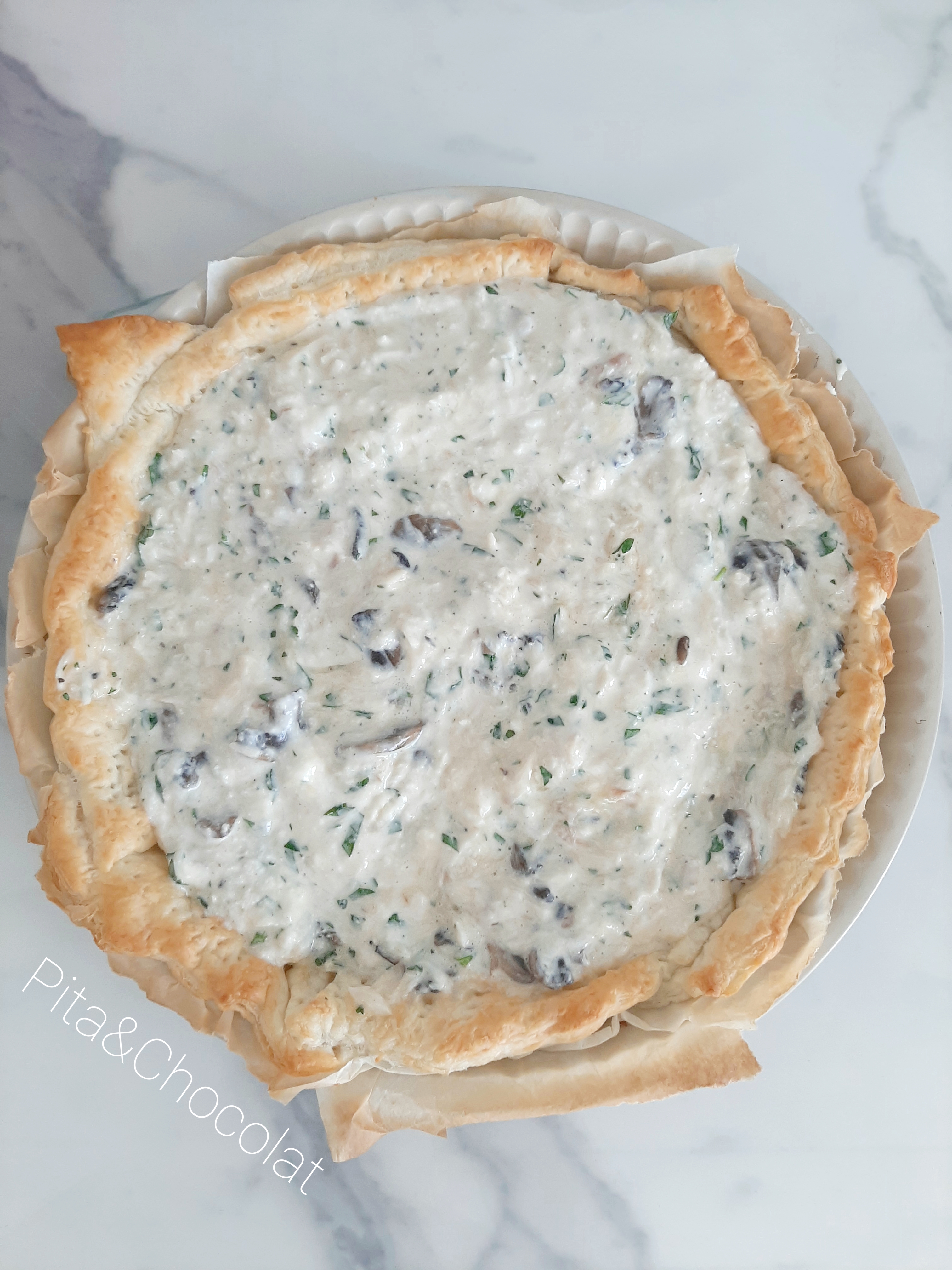 Quiche au poisson et aux champignons · Pita & Chocolat
